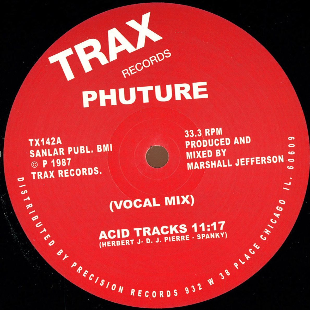 Phuture Acid Tracks Trax Records vinyl record