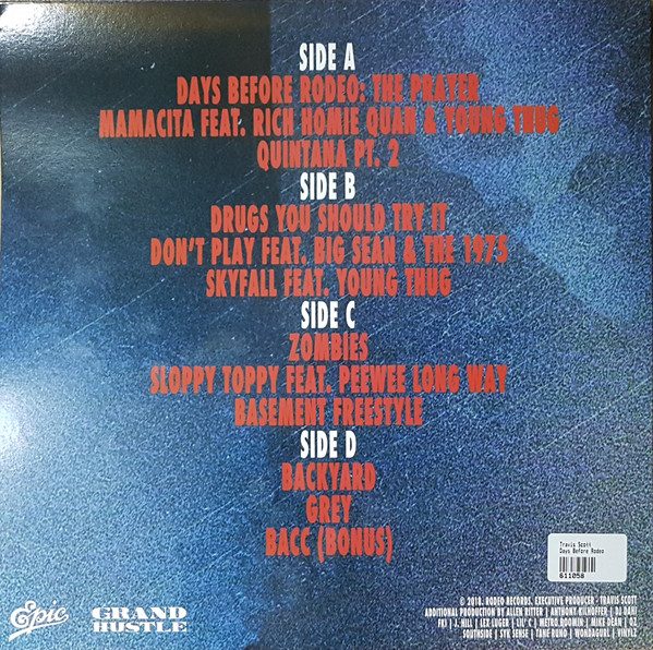 Travis Scott (VG+) Days Before Rodeo AAA Recordings vinyl record